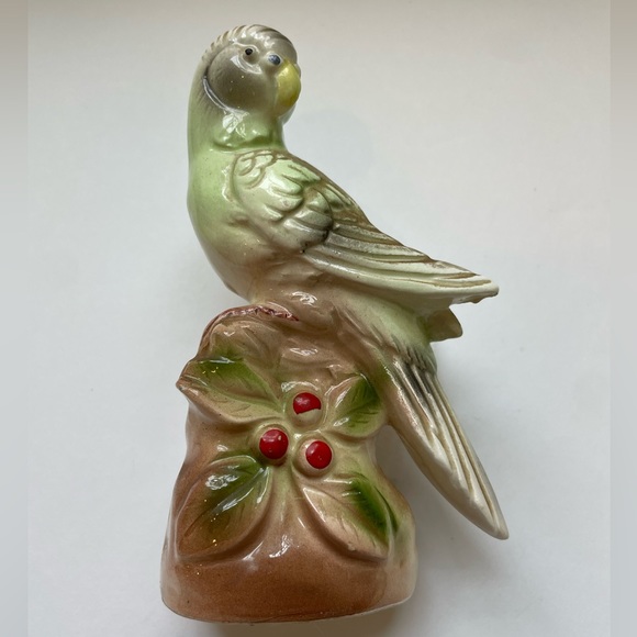 Accents | Vintage Ceramic Parakeet On Holly | Poshmark